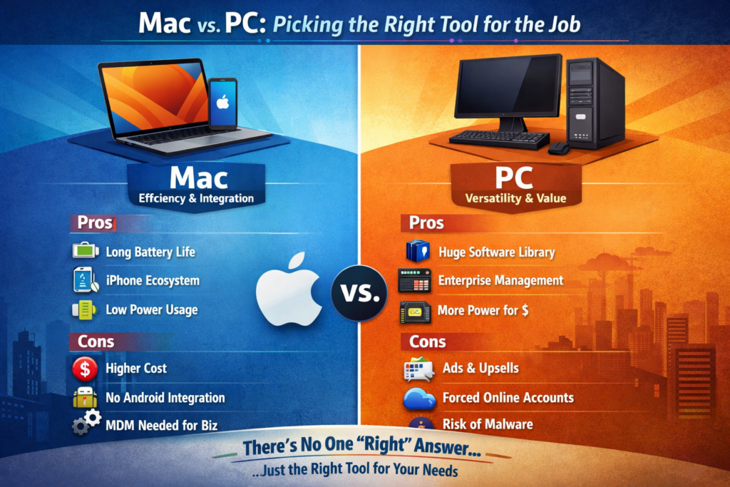 Mac vs. PC: There’s No One “Right” Answer — Just the Right Tool